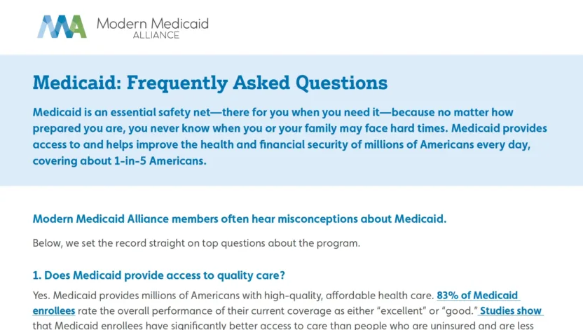 Medicaid: Frequently Asked Questions - Modern Medicaid Alliance
