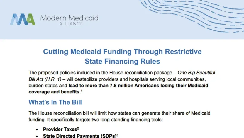 Cutting Medicaid Funding Through Restrictive State Financing Rules ...